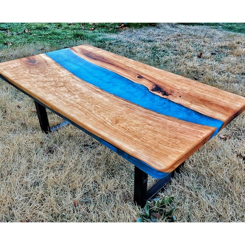 Epoxy River Table Cherry Slab Table Live Edge Table Epoxy - Etsy