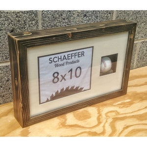 Baseball Frame, Rustic Sports Frames, Baseball Box Frame, Anniversary ...