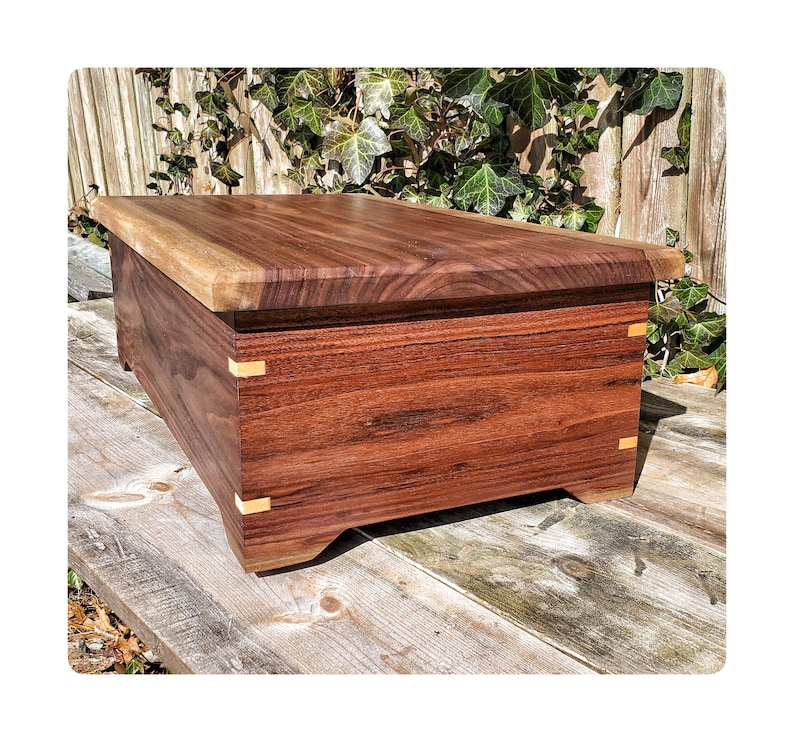 Walnut Storage Box Large Wood Box Decorative Wood Box | Etsy