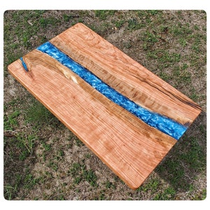 Epoxy River Table, Cherry Slab Table, Live Edge Table, Epoxy Coffee ...