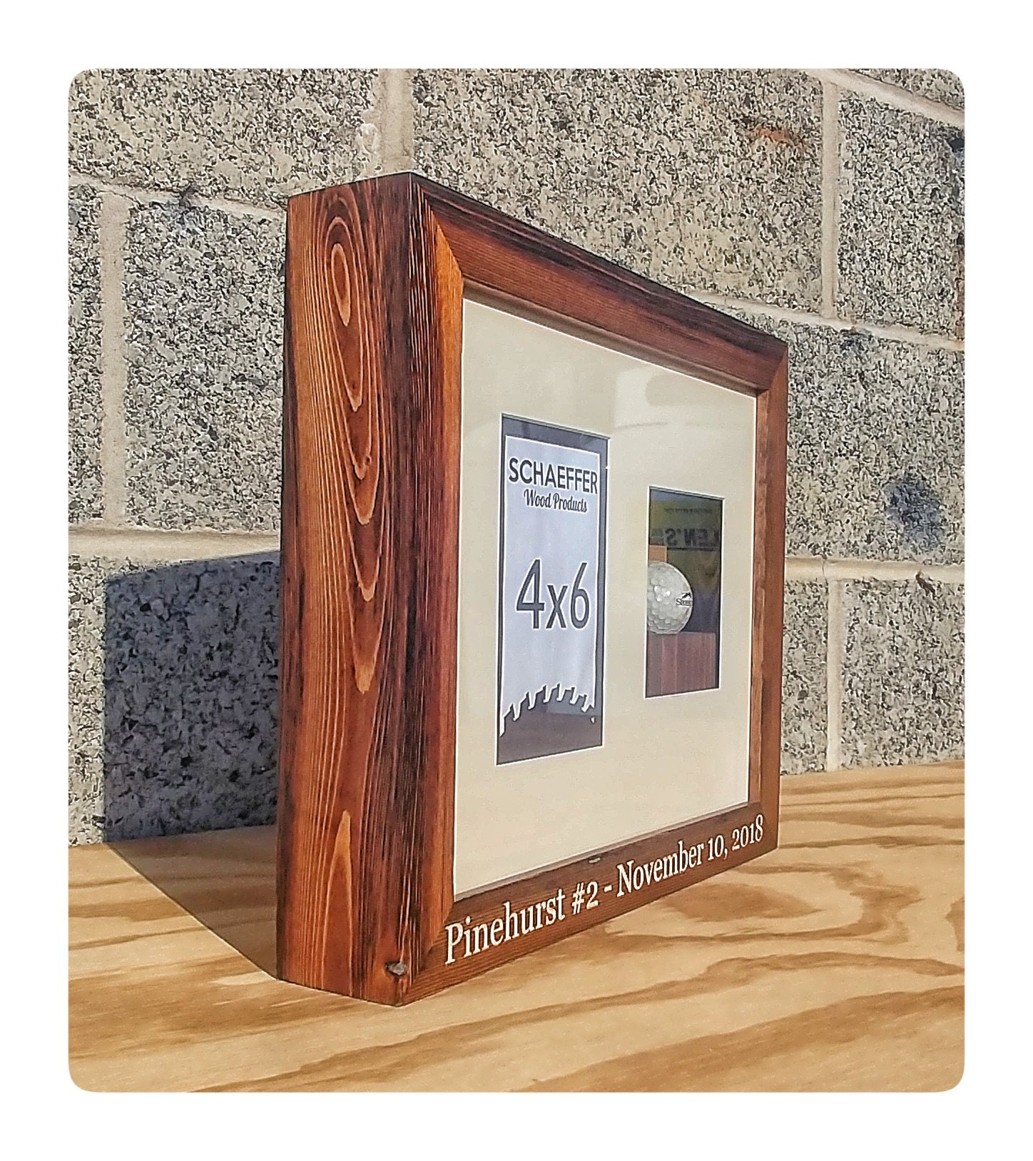 Custom Box Frame Engraved Box Frame Custom Golf Frames Wood - Etsy