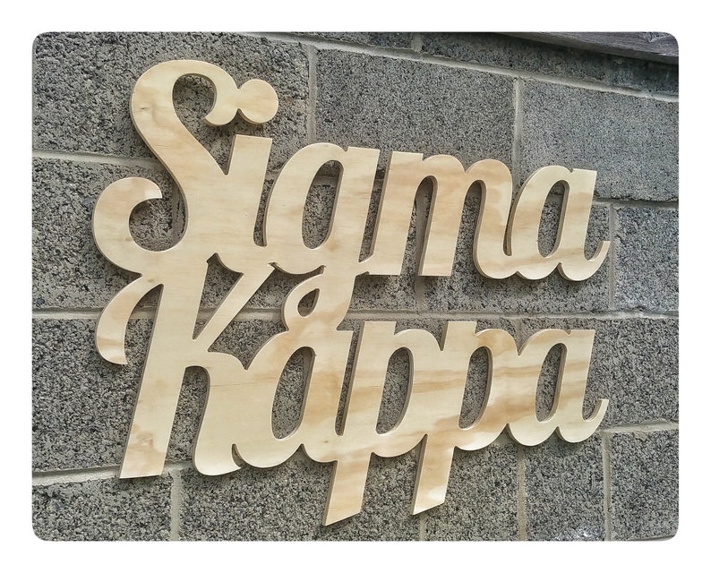 Custom Plywood Signs, Wood Cutout Signs, Wood Love Letters, Greek Wood ...