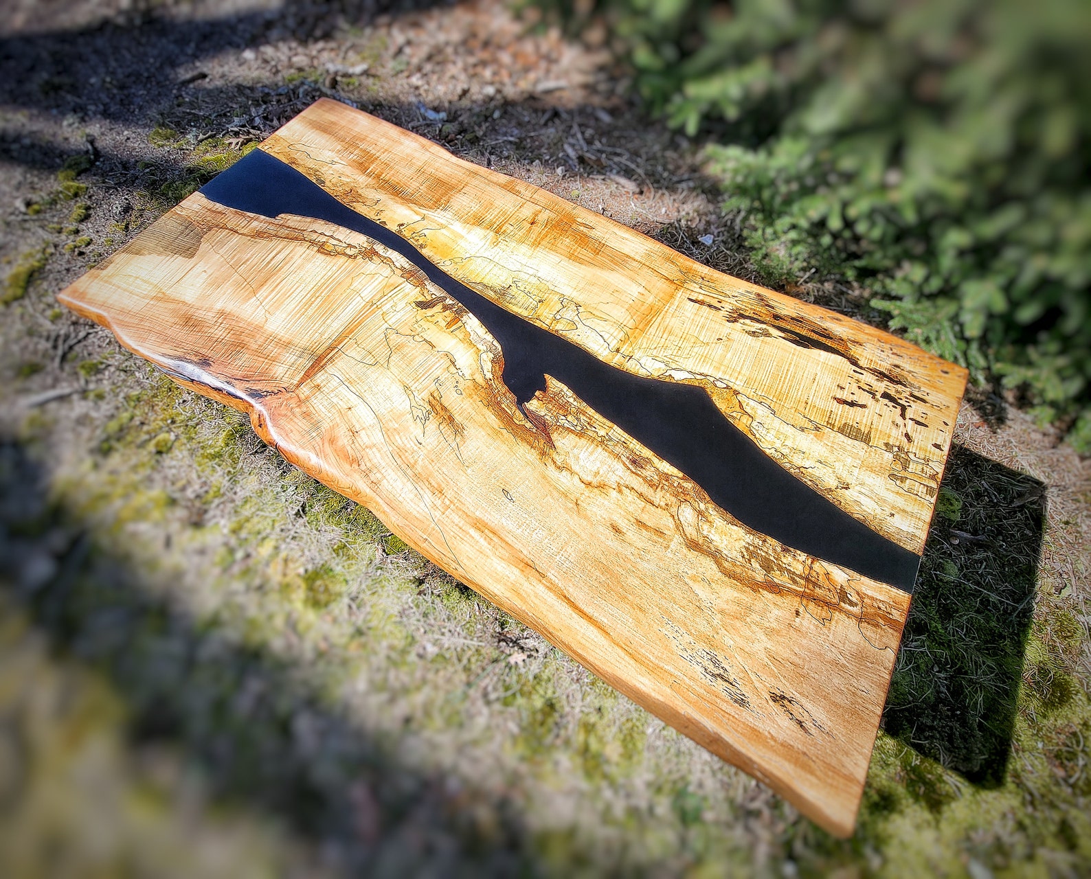 Epoxy River Table, Spalted Maple Table, Live Edge Table, Epoxy Coffee ...