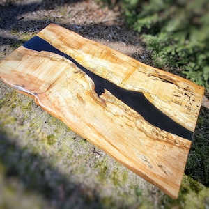 Epoxy River Table, Spalted Maple Table, Live Edge Table, Epoxy Coffee ...