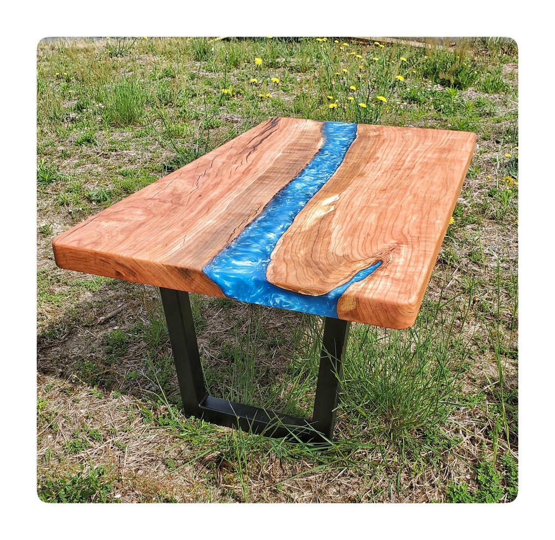 Epoxy River Table Cherry Slab Table Live Edge Table Epoxy - Etsy