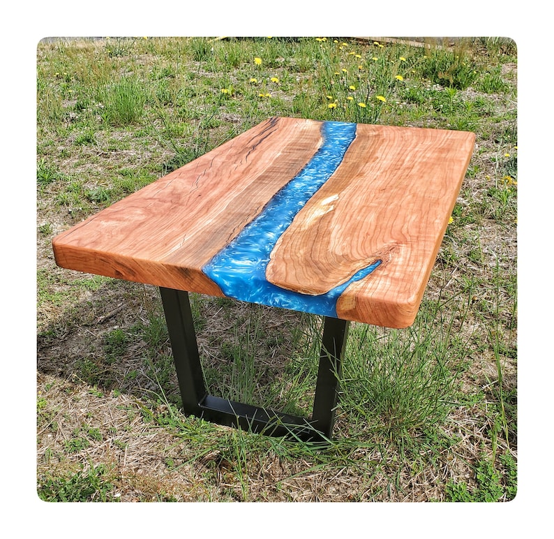 Epoxy River Table, Cherry Slab Table, Live Edge Table, Epoxy Coffee ...