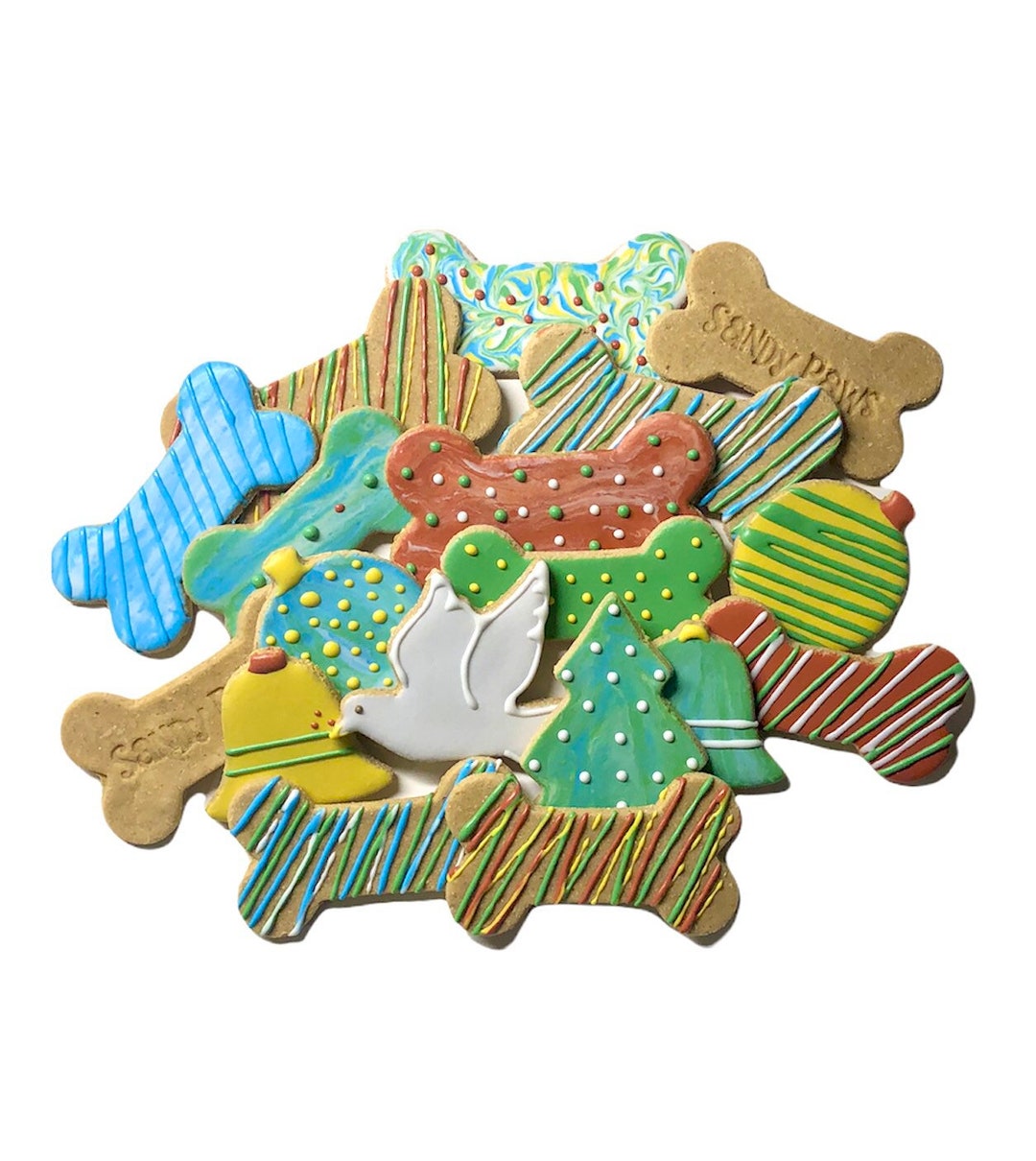 Holiday Dog Treats - Assorted Cookies - Gourmet Dog Treats - Decorated ...