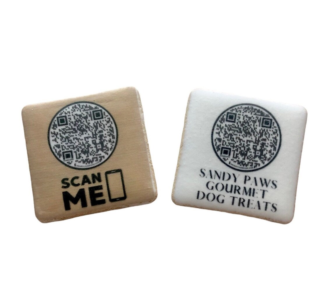 Custom Dog Treat QR Code Dog Cookie QR Dog Treat | Etsy