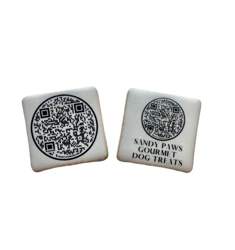 Custom Dog Treat QR Code Dog Cookie QR Dog Treat | Etsy