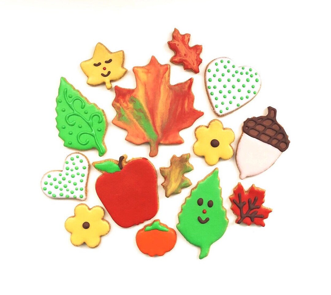Fall Dog Treats - Decorated Dog Treats - Gourmet Dog Treats - Autumn ...