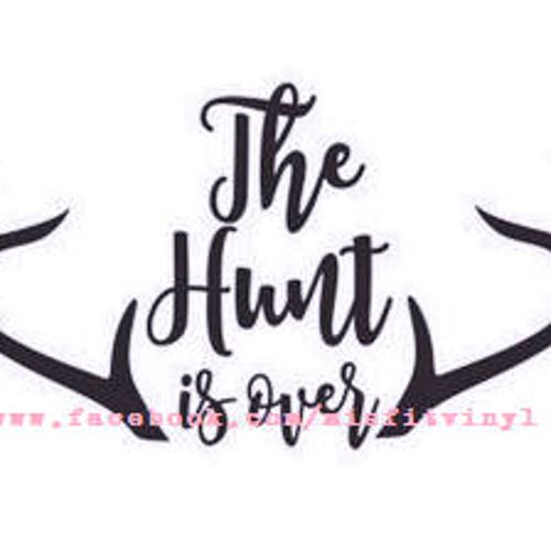 Personalized the Hunt is Over Wood Sign Wedding Gift - Etsy