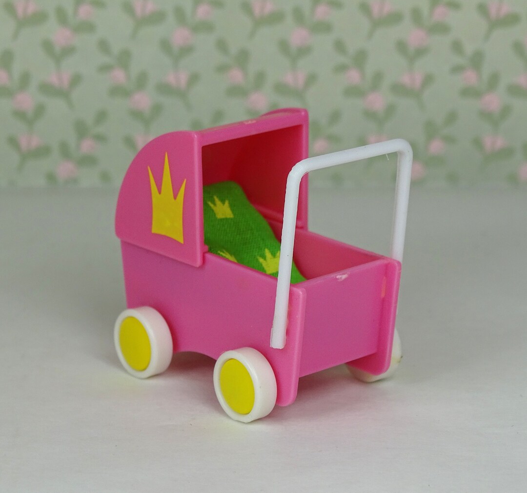 Dollhouse Vintage Lundby Baby Carriage 1990s Plastic Pink - Etsy