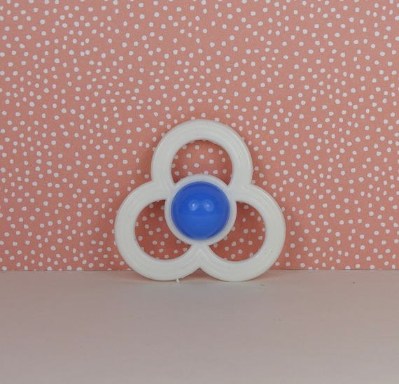 Toys & Games Vintage doll rattle 1970s plastic white blue Doll Clothing ...