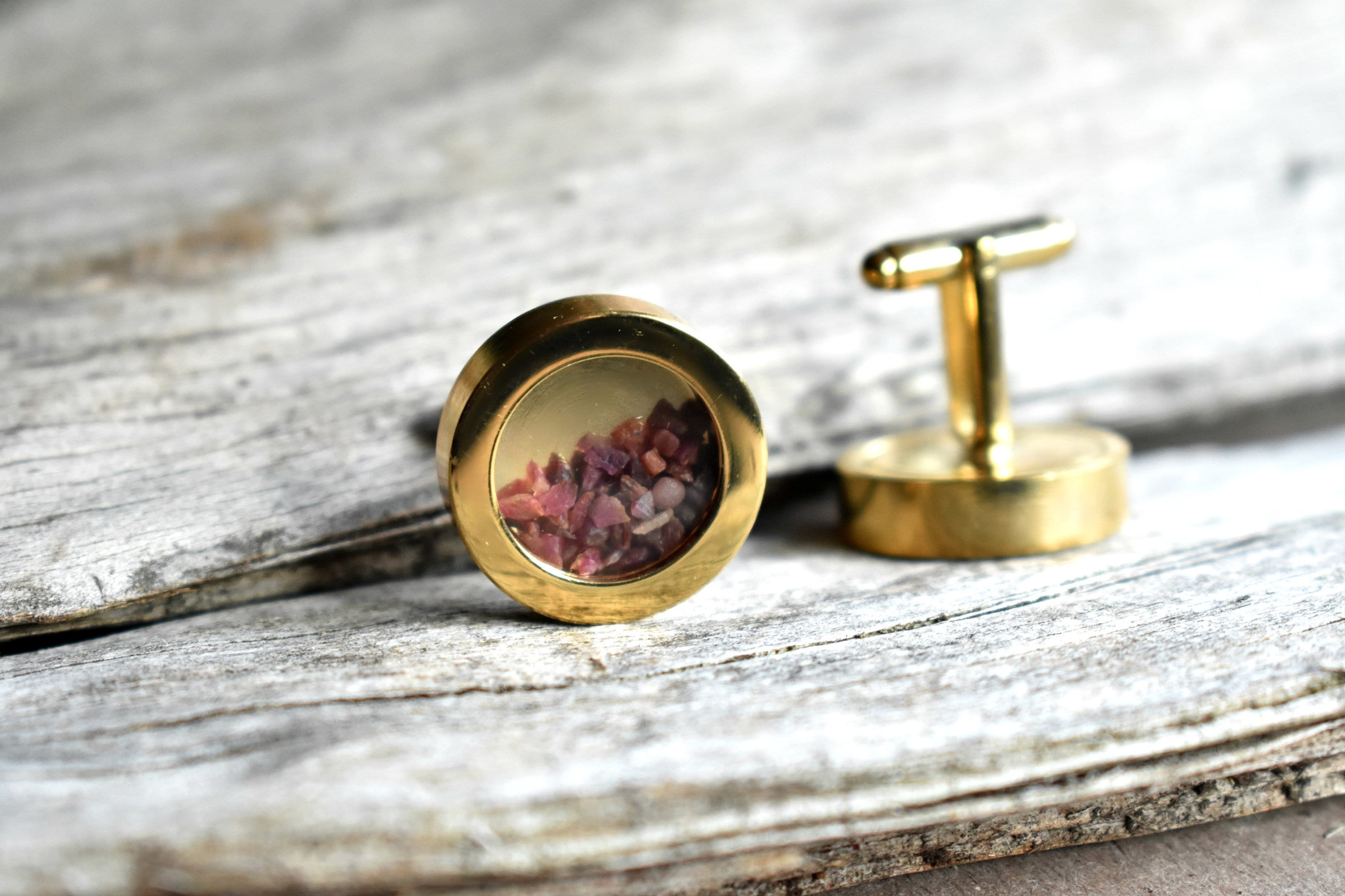 Ruby and Gold Cufflinks Mens July Birthstone Round Gold Cuff | Etsy