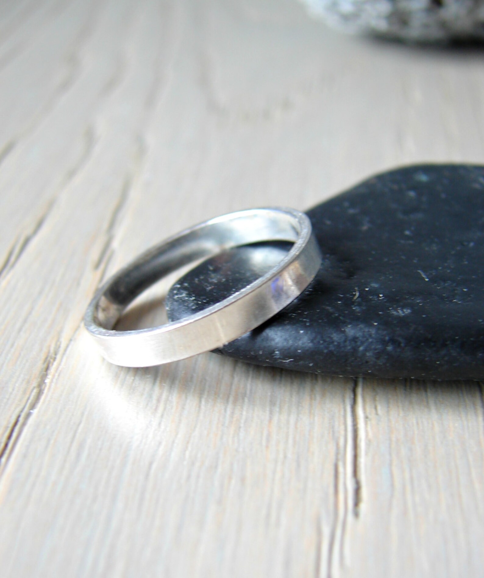 Men's Fashion Ring Simple Mens Wedding Band Sterling | Etsy