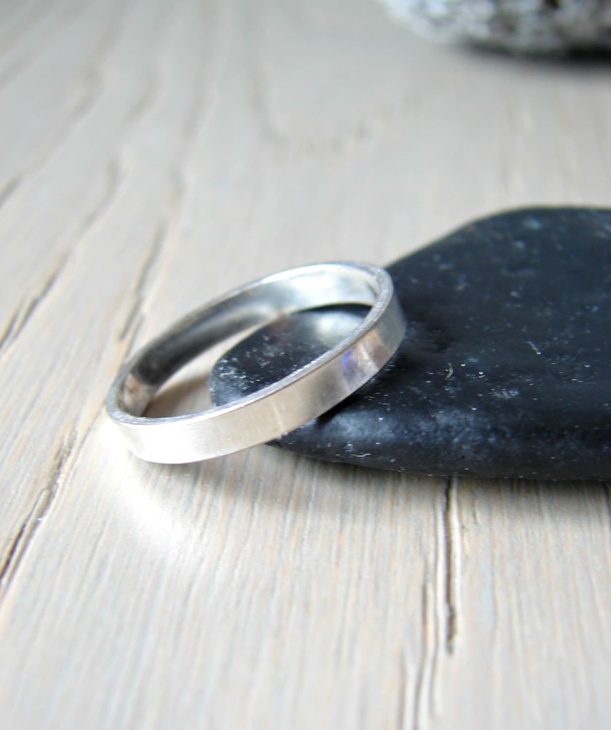 Men's Fashion Ring Simple Mens Wedding Band Sterling | Etsy