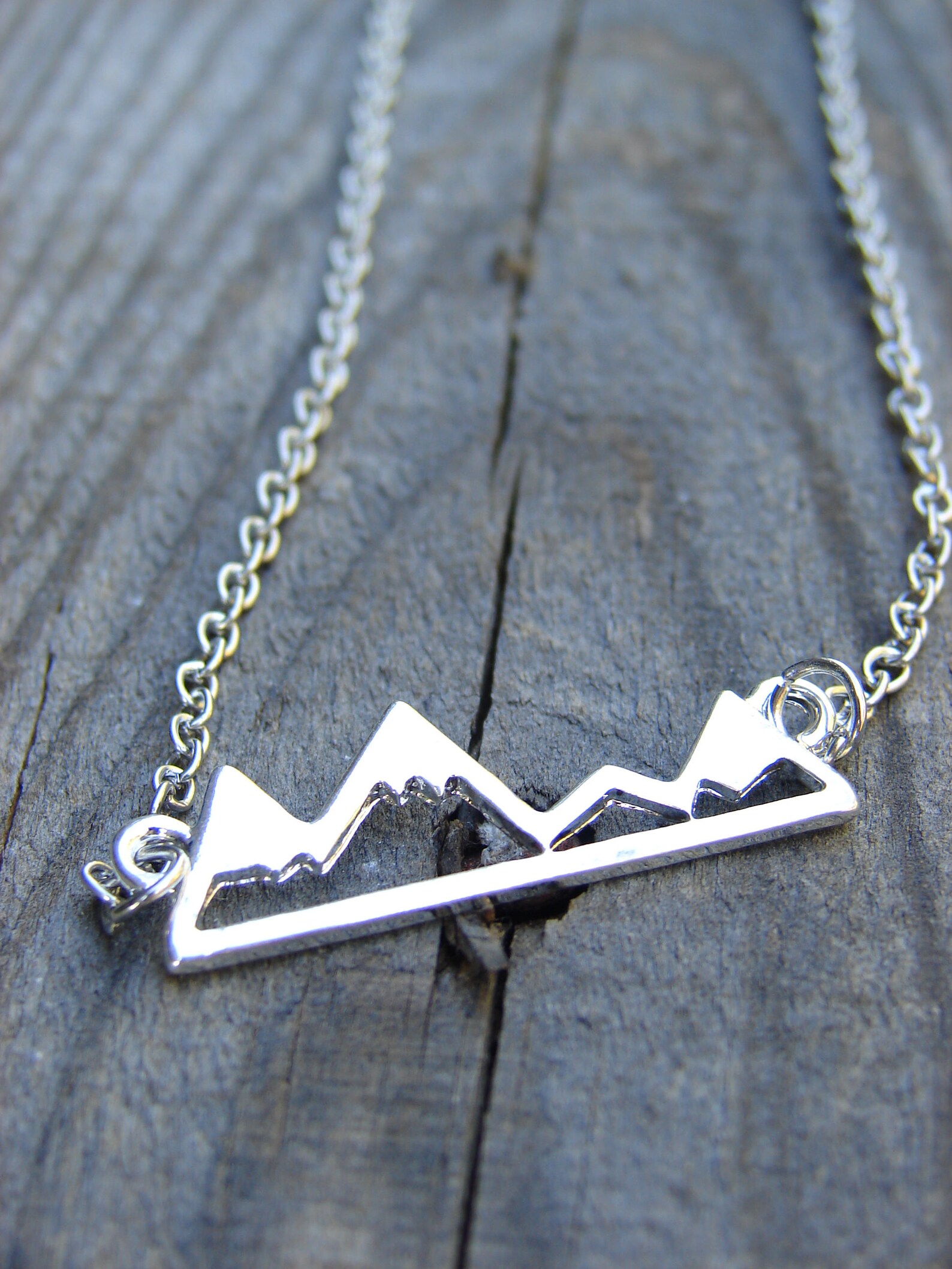 Mountain Necklace Pendant Tiny Mountain Jewelry for Her | Etsy