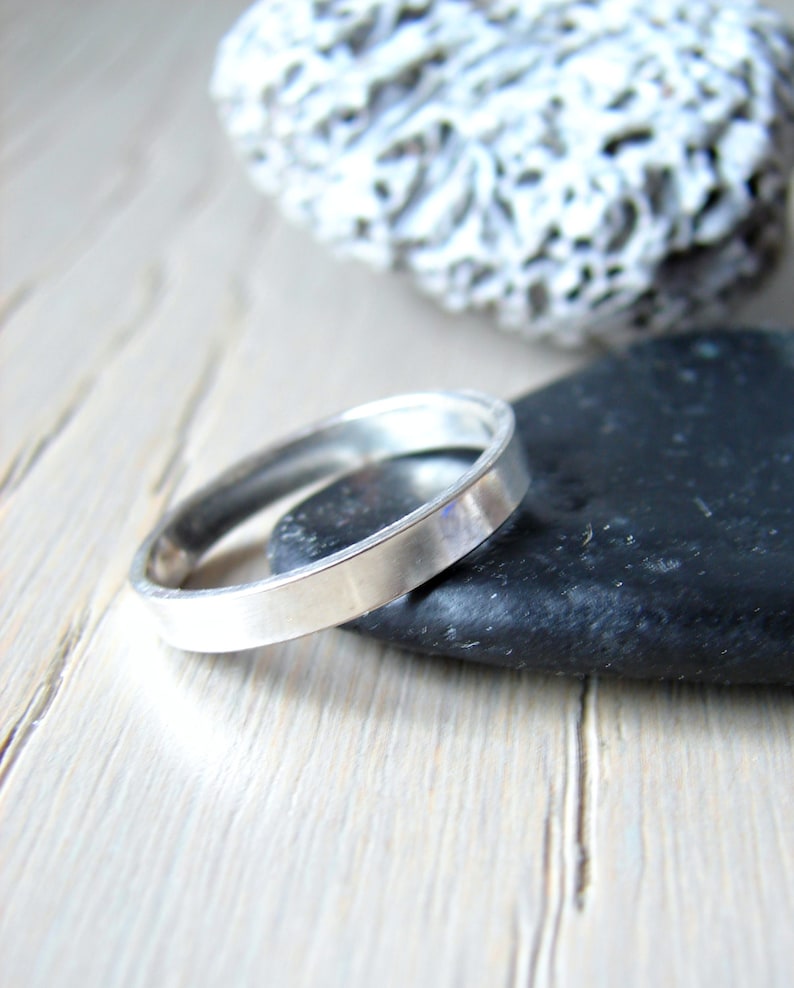 Men's Fashion Ring Simple Mens Wedding Band Sterling | Etsy