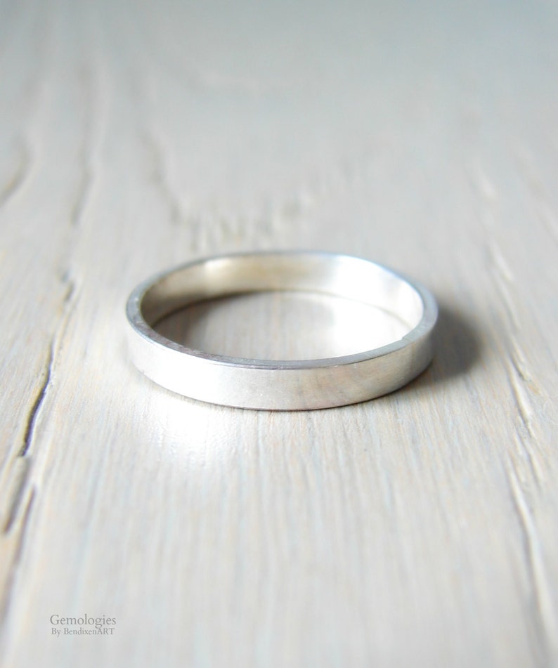 Men's Fashion Ring Simple Mens Wedding Band Sterling | Etsy