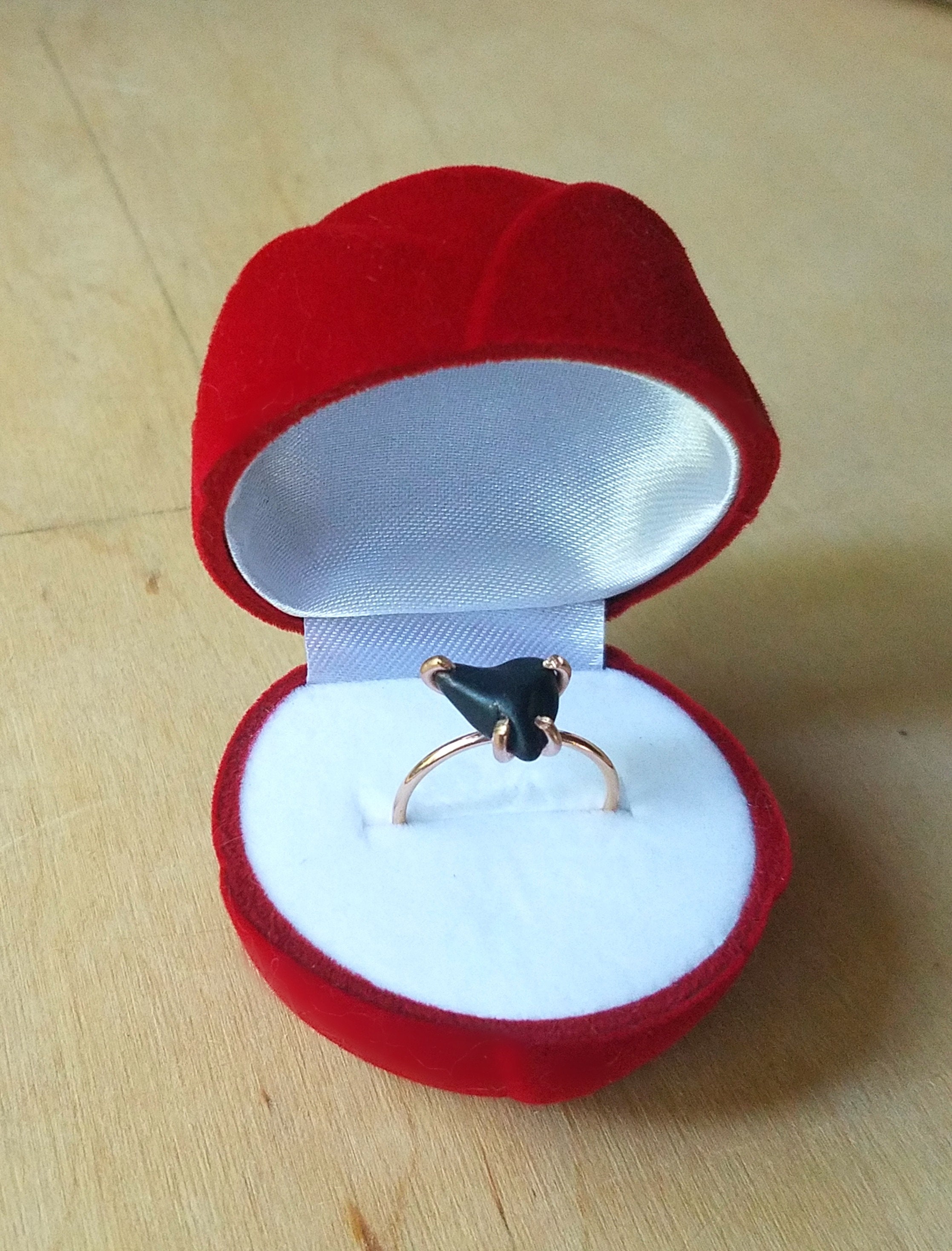 Velvet Ring Box Engagement Ring Presentation Box Red Rose - Etsy