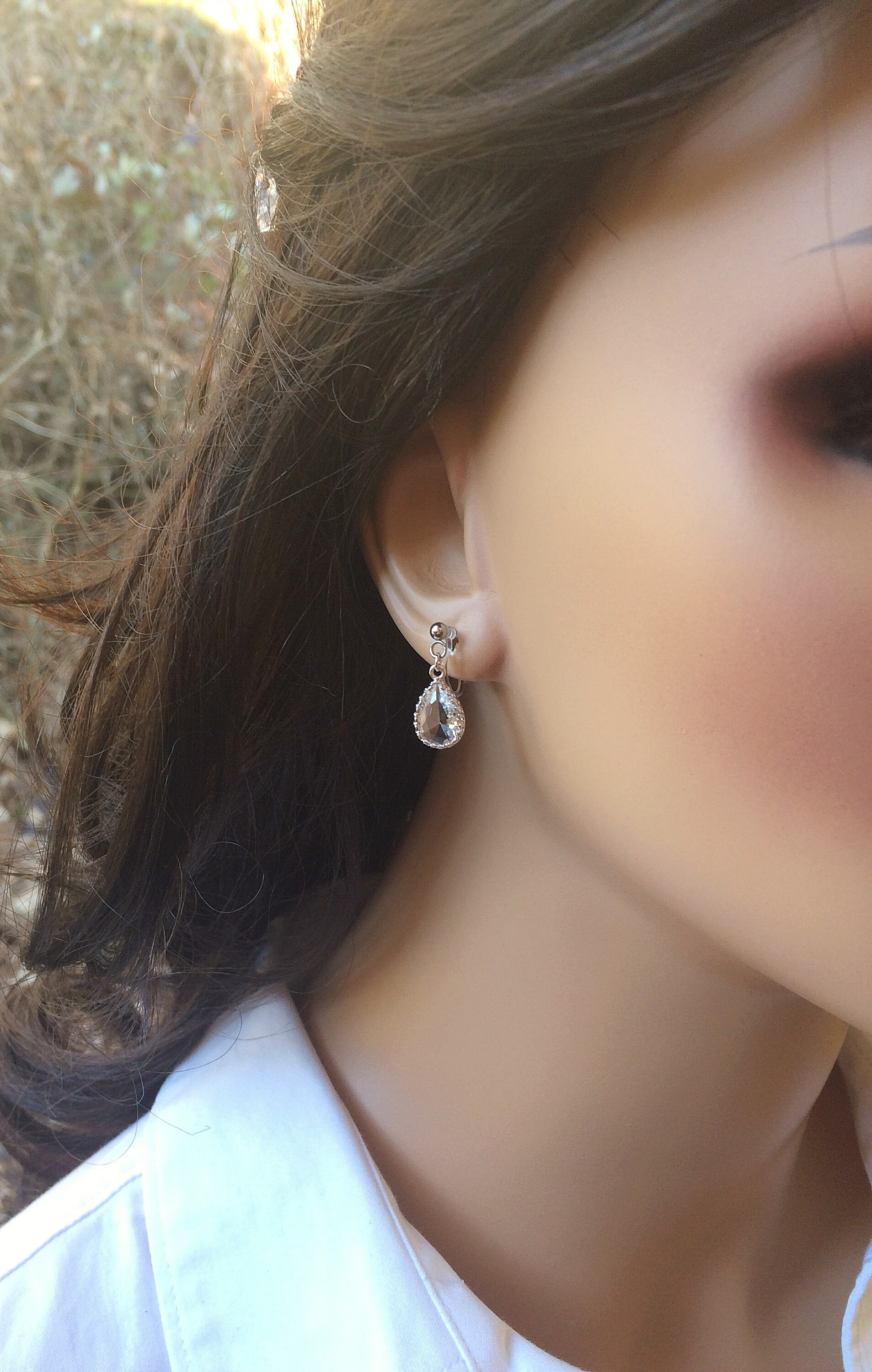 Hypoallergenic Invisible Clip on Earrings Everyday Clear Gold - Etsy