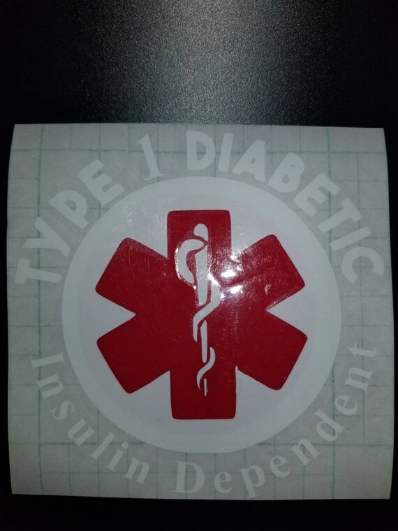 Type 1 Insulin Dependent Vinyl Sticker | Etsy