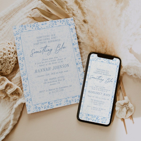 Something Blue Before I Do Bridal Shower Invitation - Etsy