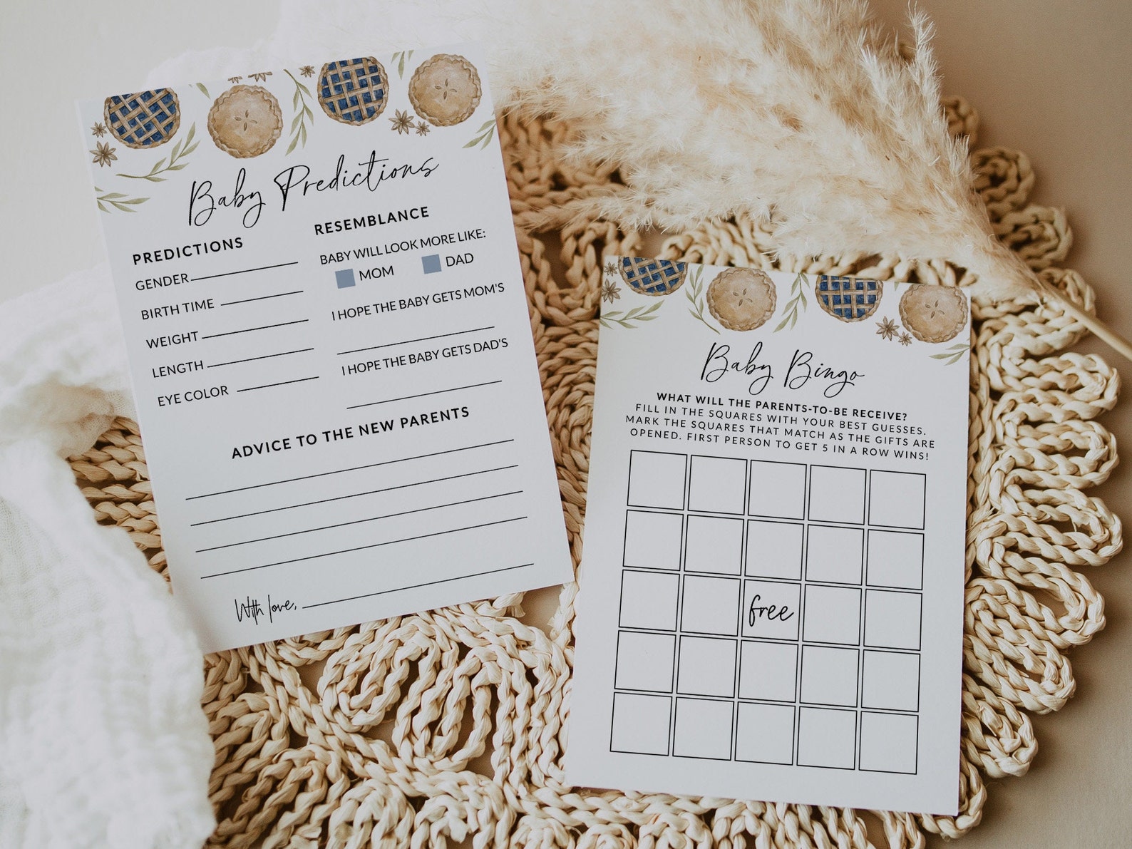 Cutie Pie Baby Shower Games Template Fall Pie Themed Baby - Etsy