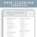 Professional Residential Deep Cleaning Checklist, Editable House Deep ...