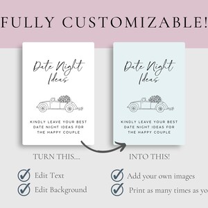 Engagement Party Games Template, Printable Date Night Ideas Card ...