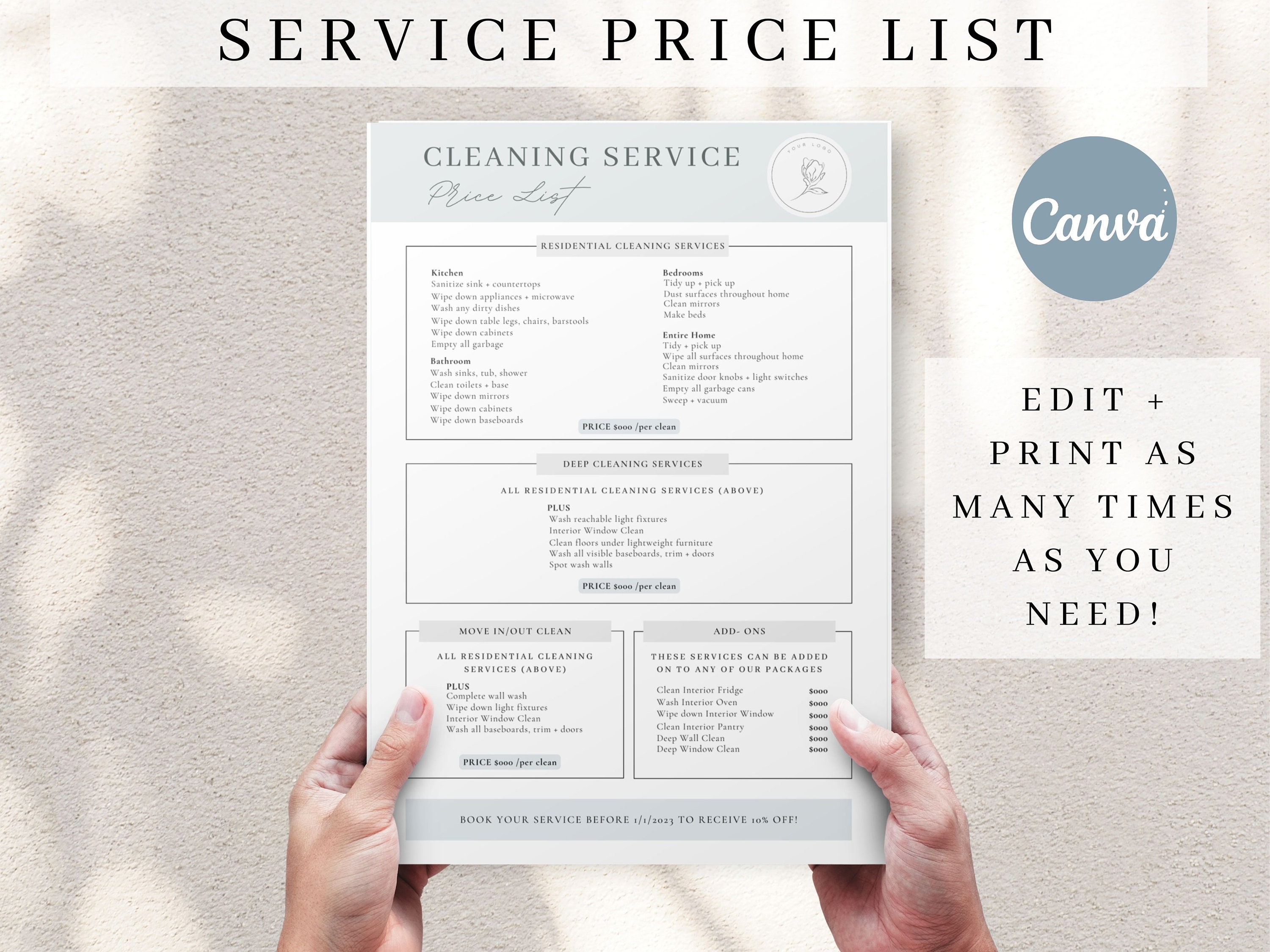 EDITABLE Cleaning Service Contract Bundle, Maid Forms Template, Janitor ...