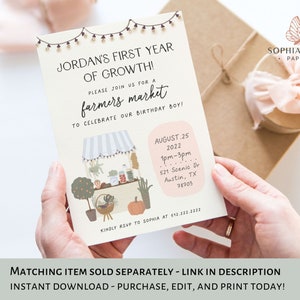 Farmers Market 1st Birthday Welcome Sign, First Birthday Welcome Sign ...