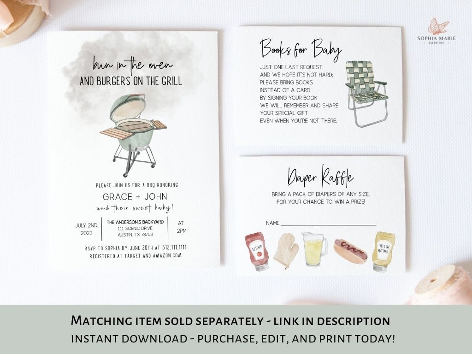 BBQ Baby Shower Game Bundle, Baby Shower Template, BABYQ, Couples ...
