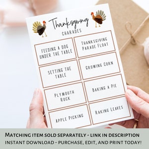 Thanksgiving Emoji Pictionary Game, Thanksgiving Printable Games, Fun ...