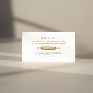 Catering Business Card Template, Cooking Business Card, Culinary ...