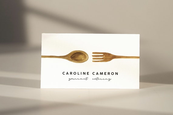 Catering Business Card Template Cooking Business Card - Etsy