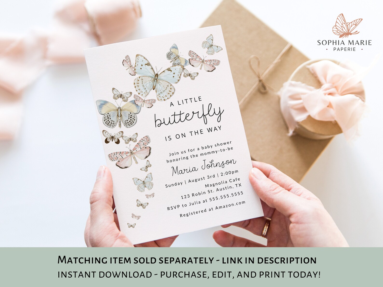 Butterfly Welcome Sign Template Custom Baby Shower Sign - Etsy