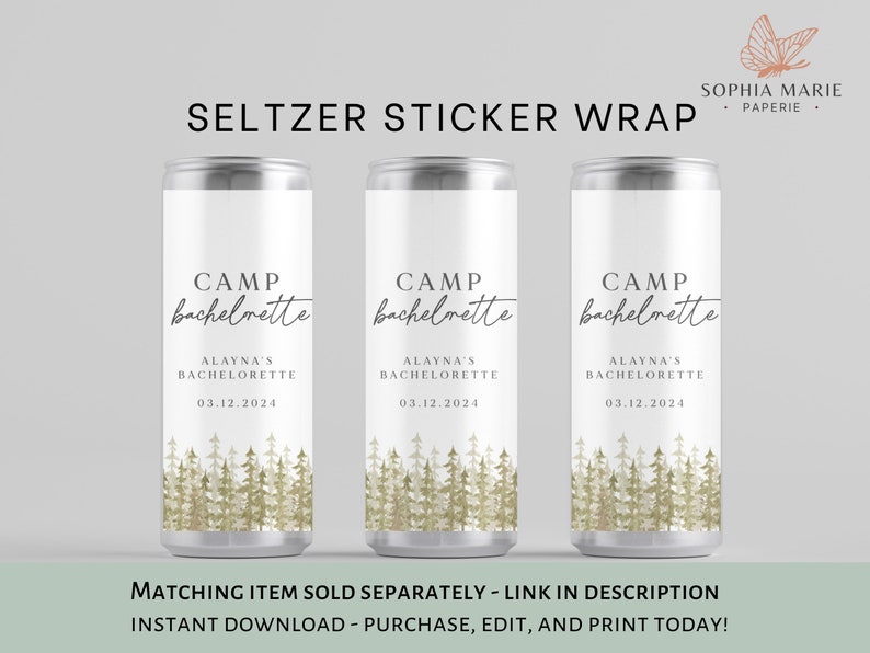 Camp Bachelorette Cocktail Bar Sign Template Camp - Etsy