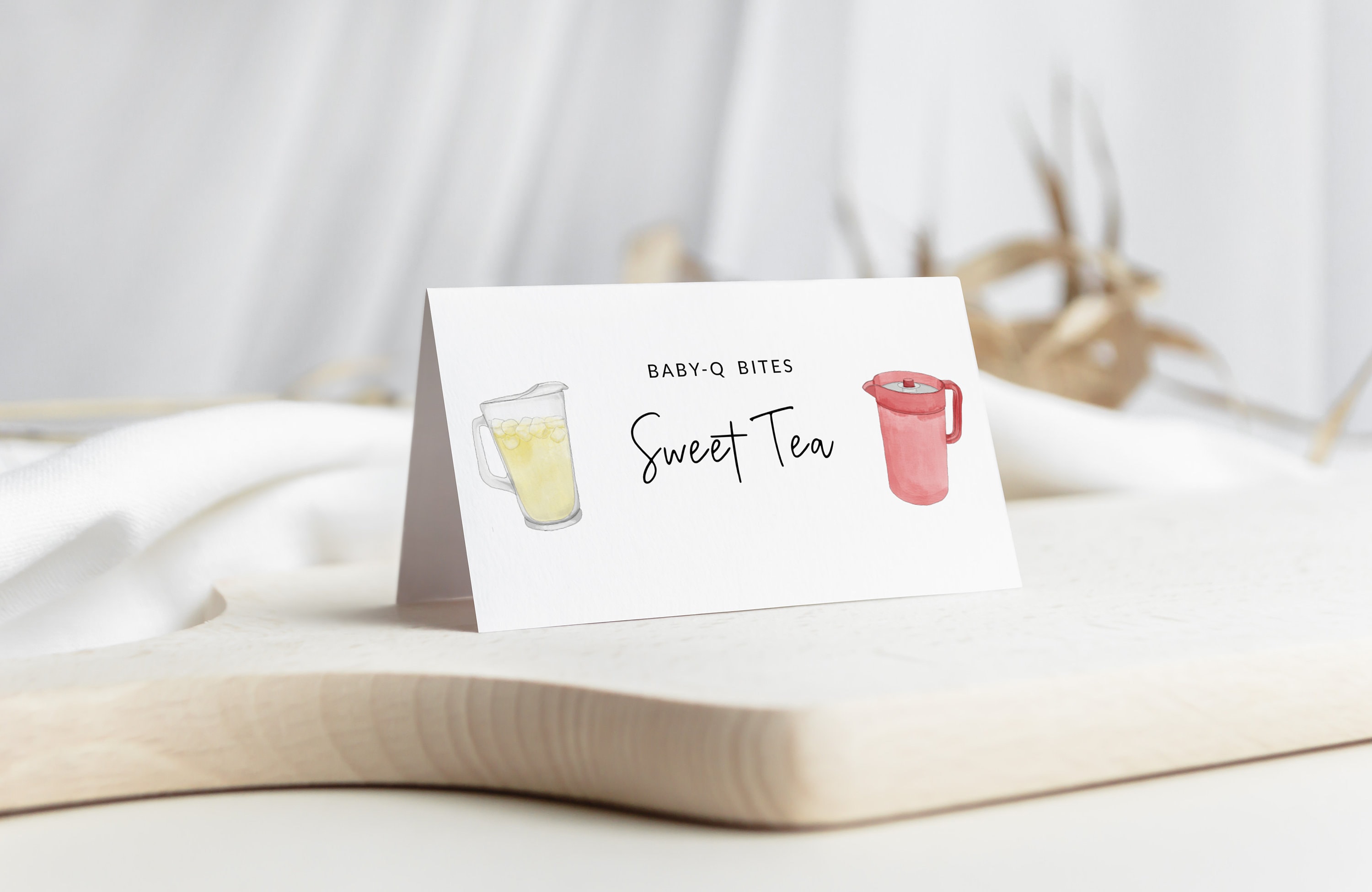 BBQ Buffet Card Template Set, Printable Buffet Label , BABYQ, Couples ...
