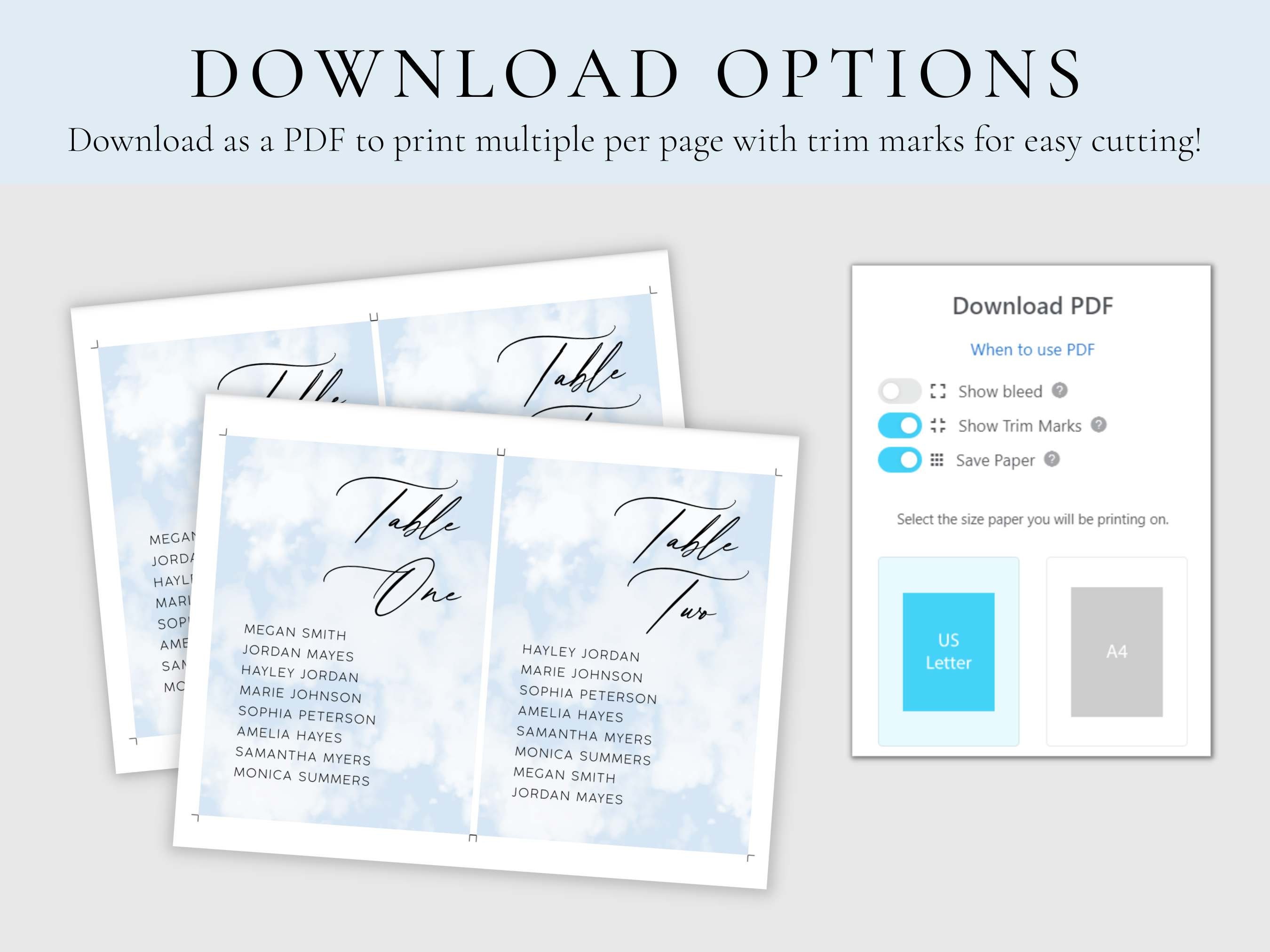 Cloud Nine Bridal Shower Seating Chart Template, the Bride is on Cloud ...