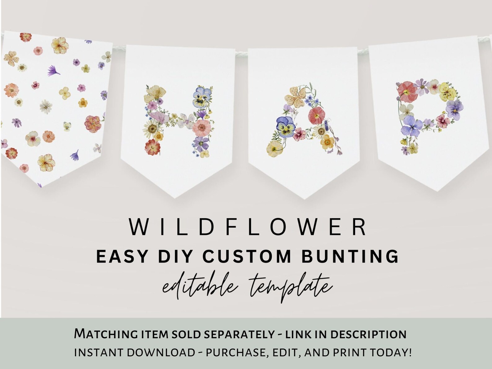 Wildflower Birthday Custom Sign Template, Wildflower First Birthday ...