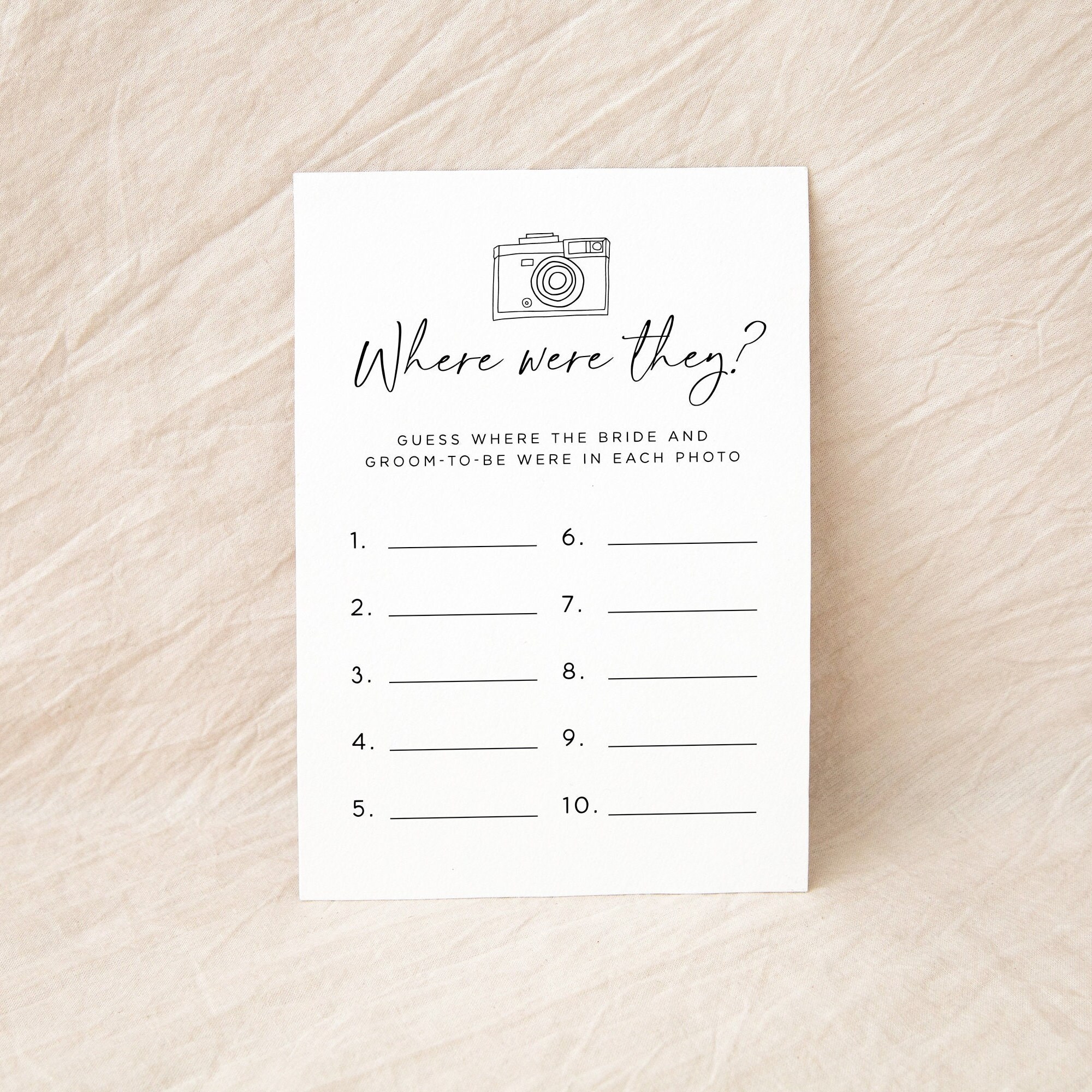 Engagement Party Games Template, Where Were They Game, Proposal Party ...