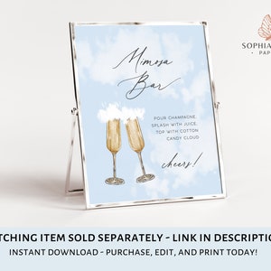 On Cloud Nine Bridal Shower Favors Sign Template | the Bride is on ...