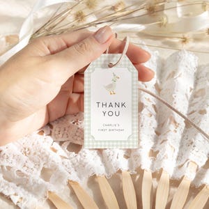 Silly Goose Birthday THANK YOU Card Template, Goose 1st Birthday Thank ...