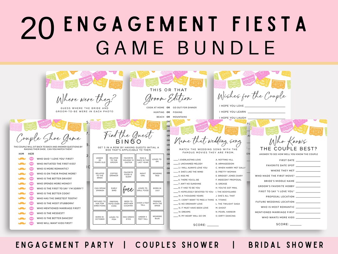 Engagement Fiesta Games Bundle | Fiesta Engagement Party Games ...