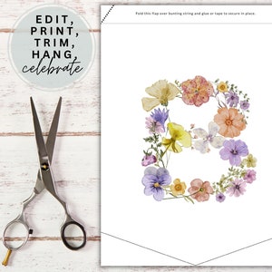 Wildflower Banner Template, Wildflower First Birthday Banner, Custom ...