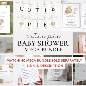 Cutie Pie Baby Shower Banner, Fall Pie Theme Baby Shower Banner ...