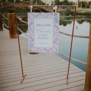 First Rodeo Birthday Welcome Sign Template, Cowgirl Birthday Sign ...