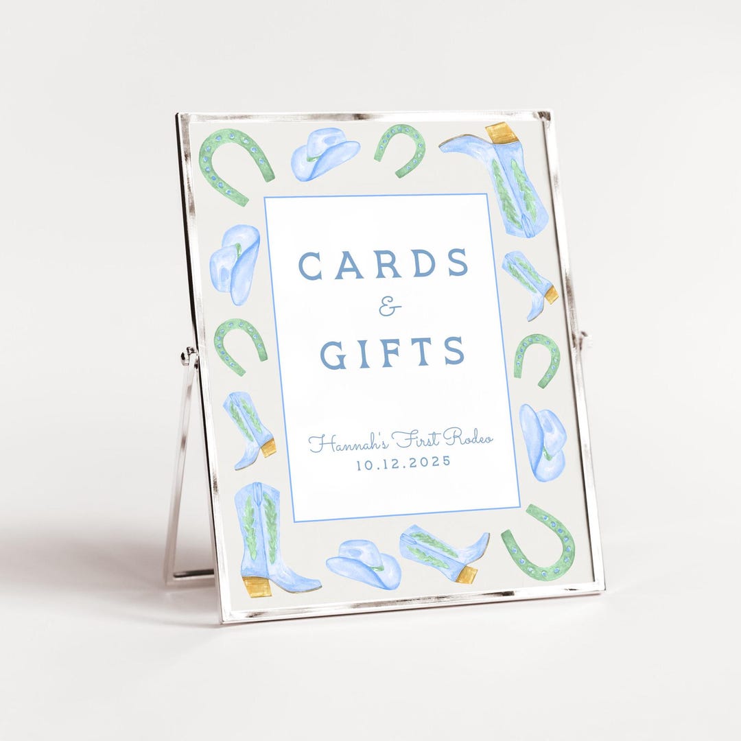 First Rodeo Birthday Cards and Gifts Template, Little Cowboy Birthday ...