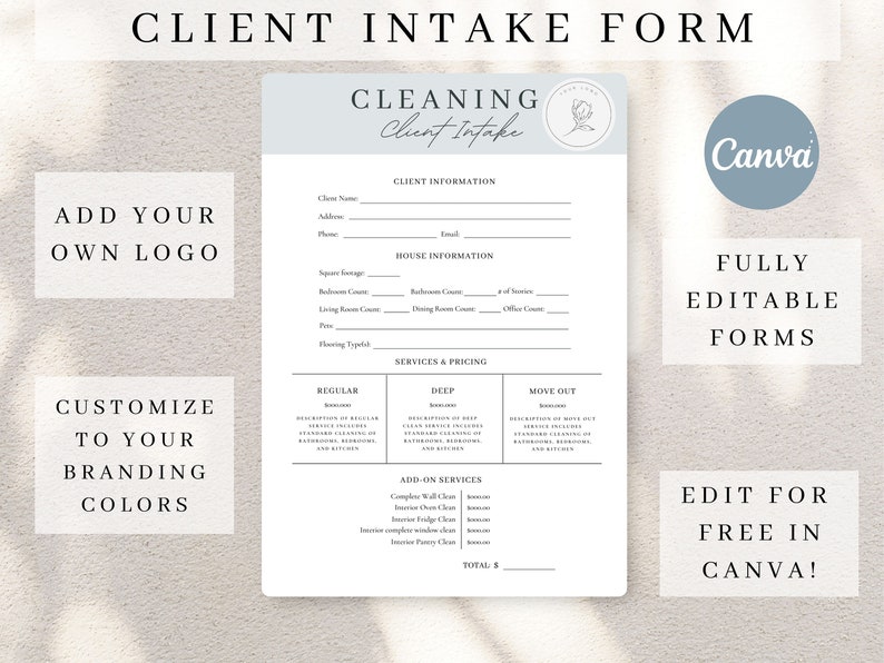 EDITABLE Cleaning Service Contract Bundle Maid Forms - Etsy
